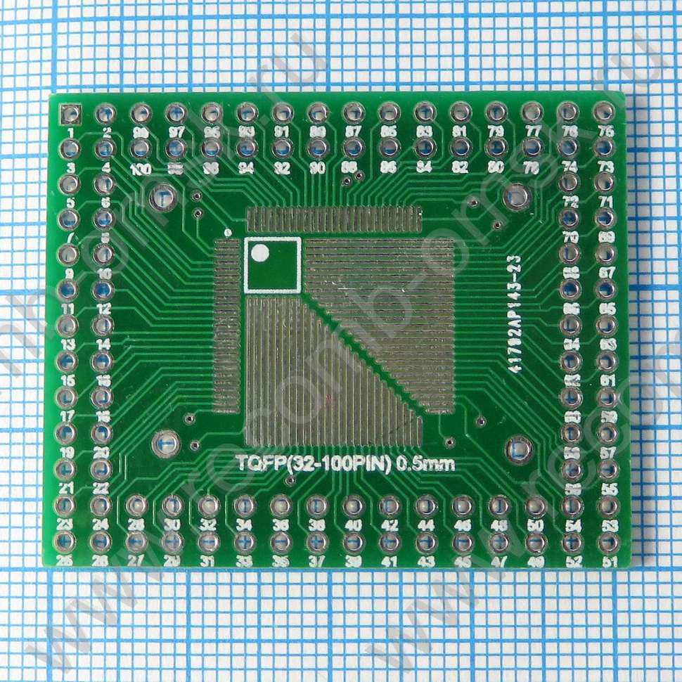 Переходник QFP / FQFP / TQFP32 / 44/64/80/100 LQFP SMD DIP 0.5 / 0.8mm